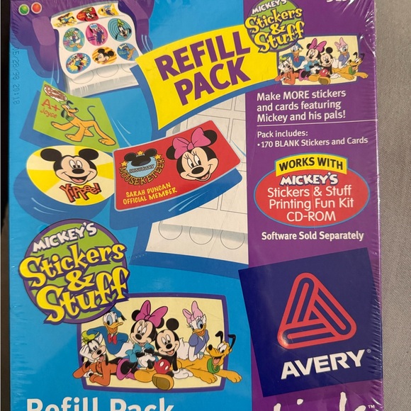 Avery | Art | Avery Disney Character Sticker Refill Pack | Poshmark